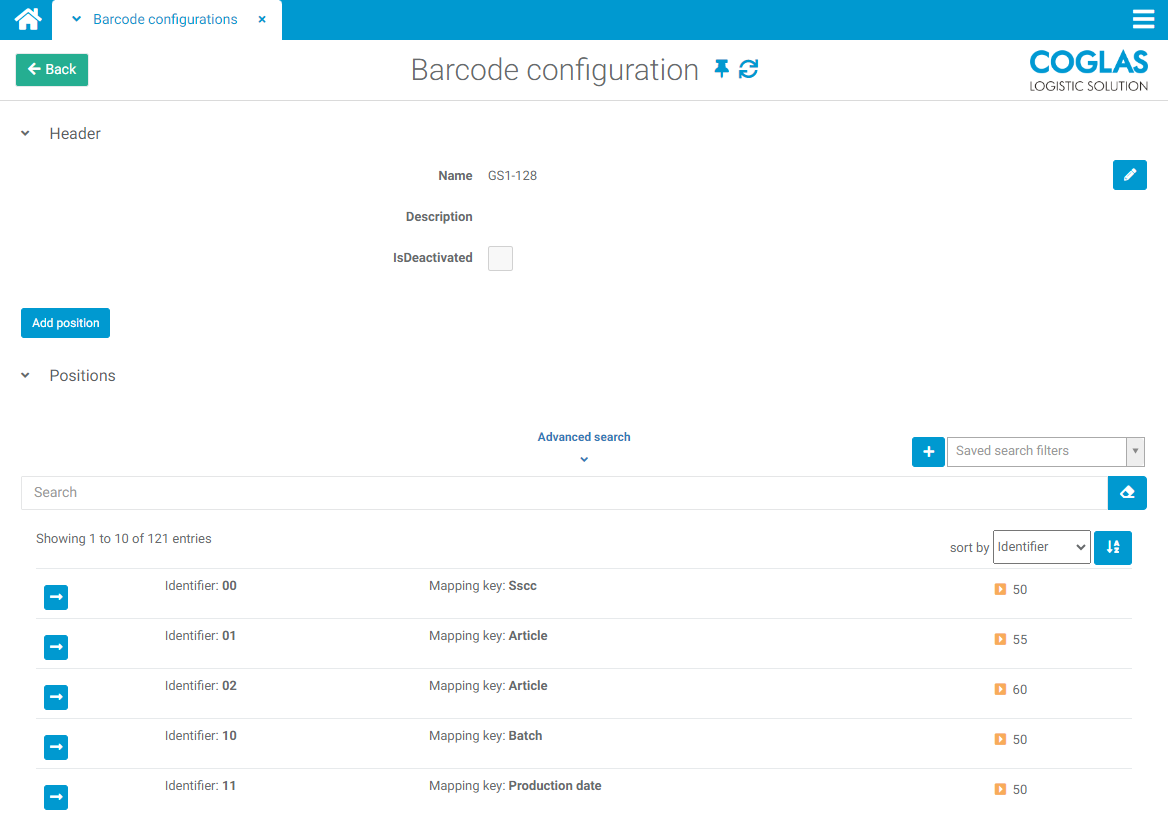 Barcode configurations